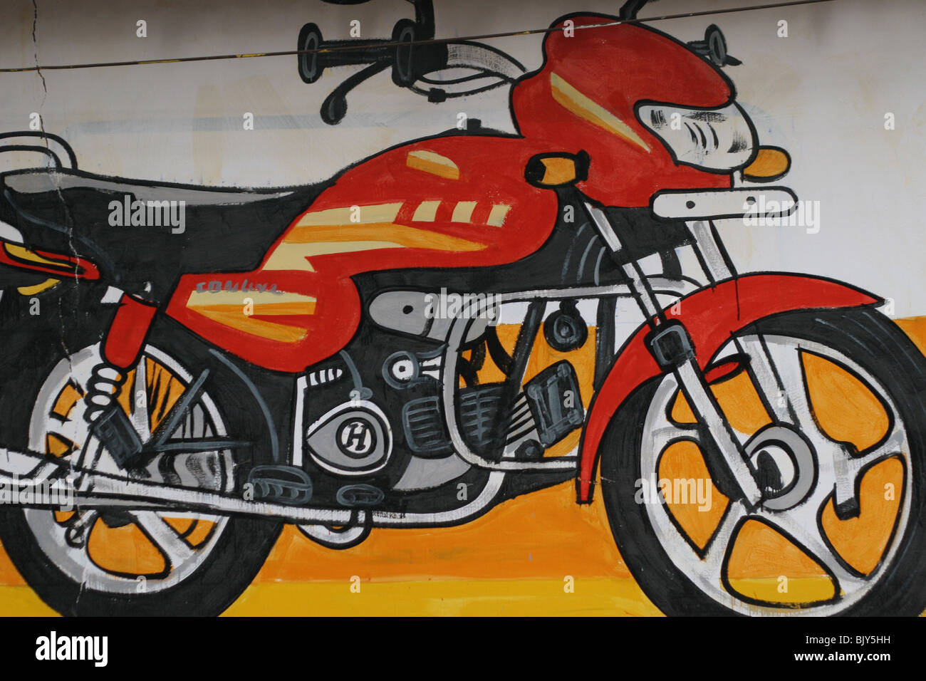red motor bike Stock Photo - Alamy
