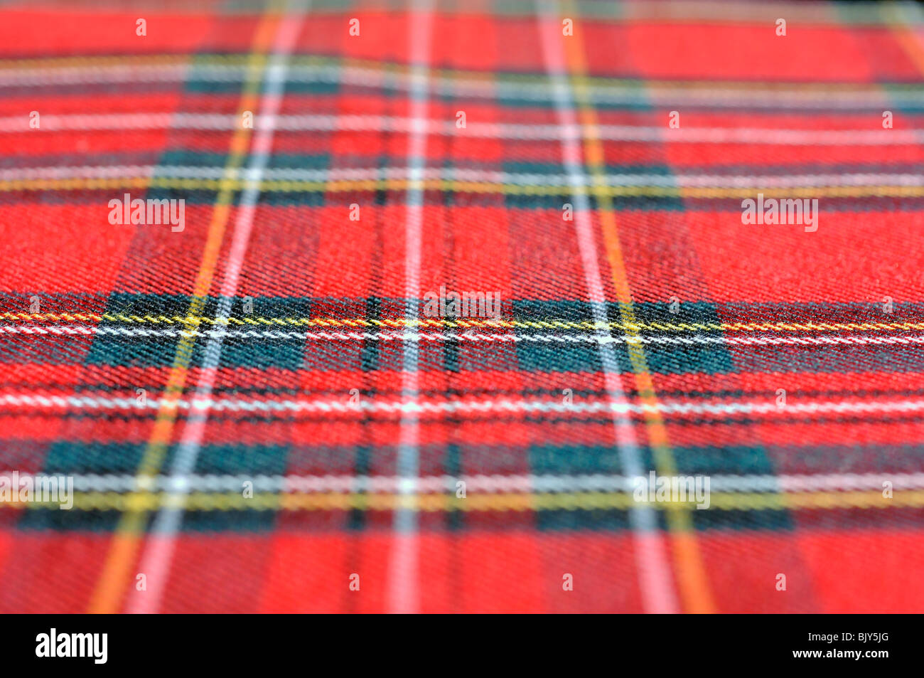 Scottish plaid fabric closeup Stock Photo - Alamy