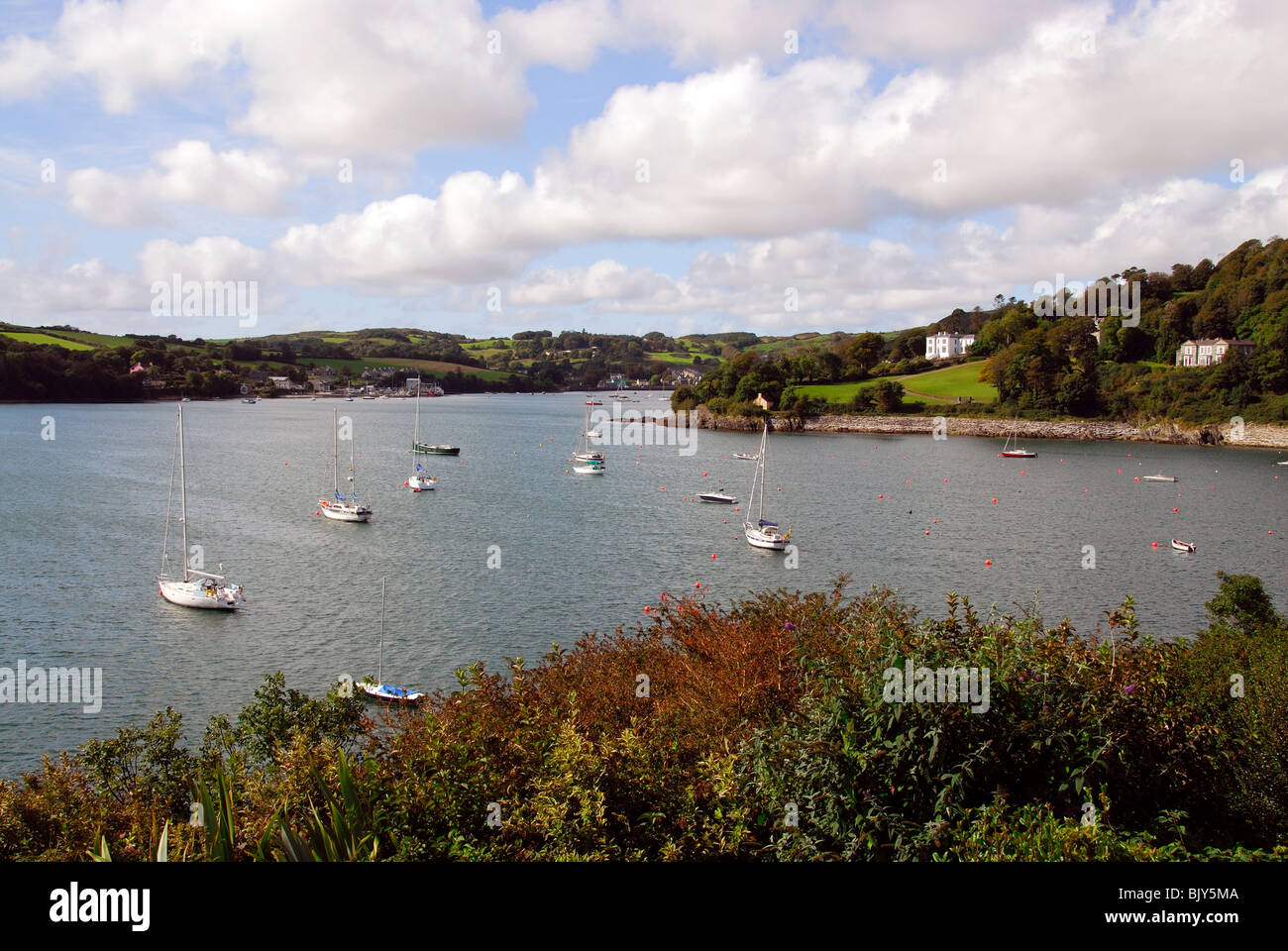 Harbor town of Glandore on sunny day, County Cork, Ireland Stock Photo ...