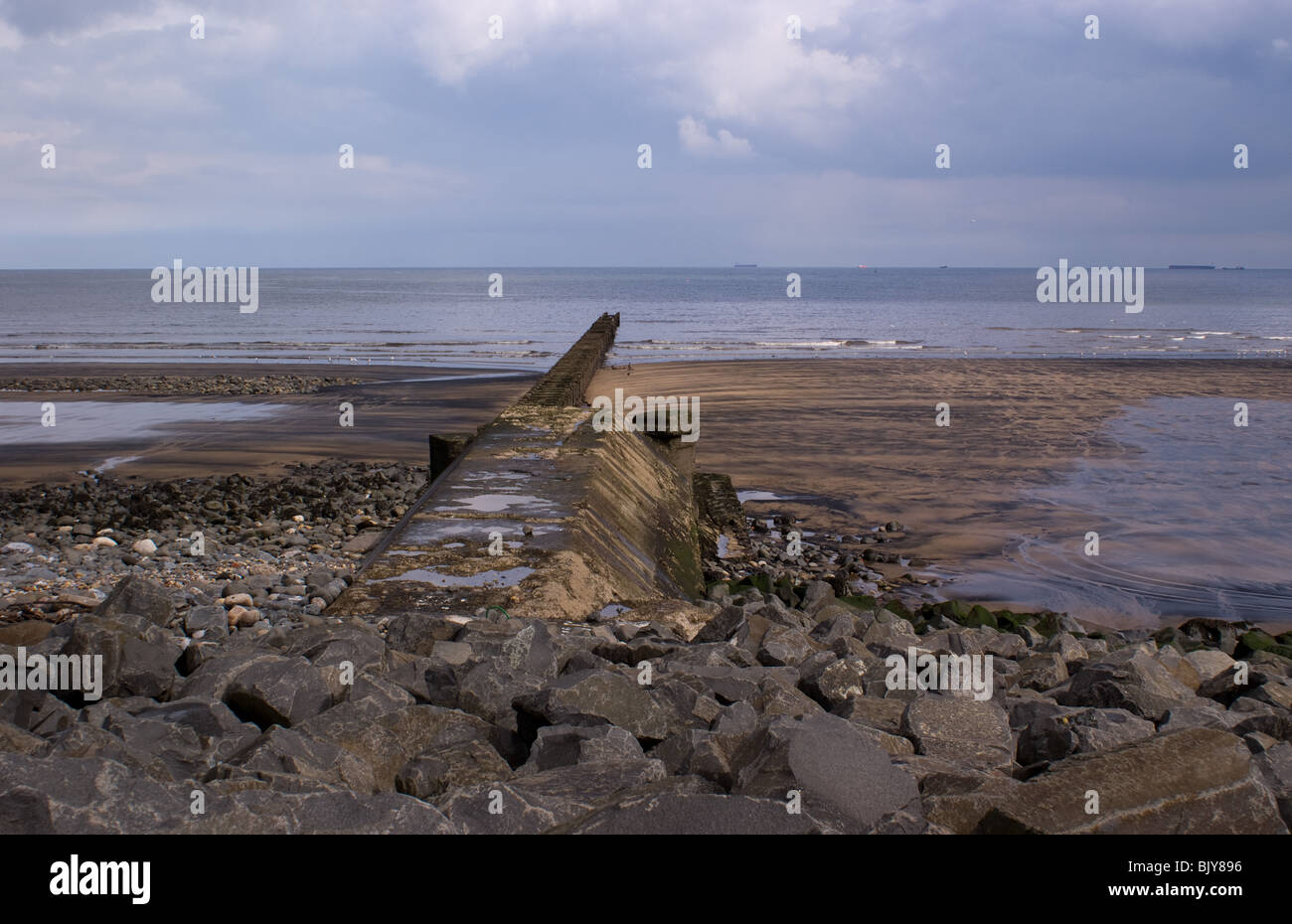 SEA COAL WASHED UP ON THE BEACH AT SEATON CAREW BESIDE THE OLD SEWER ...