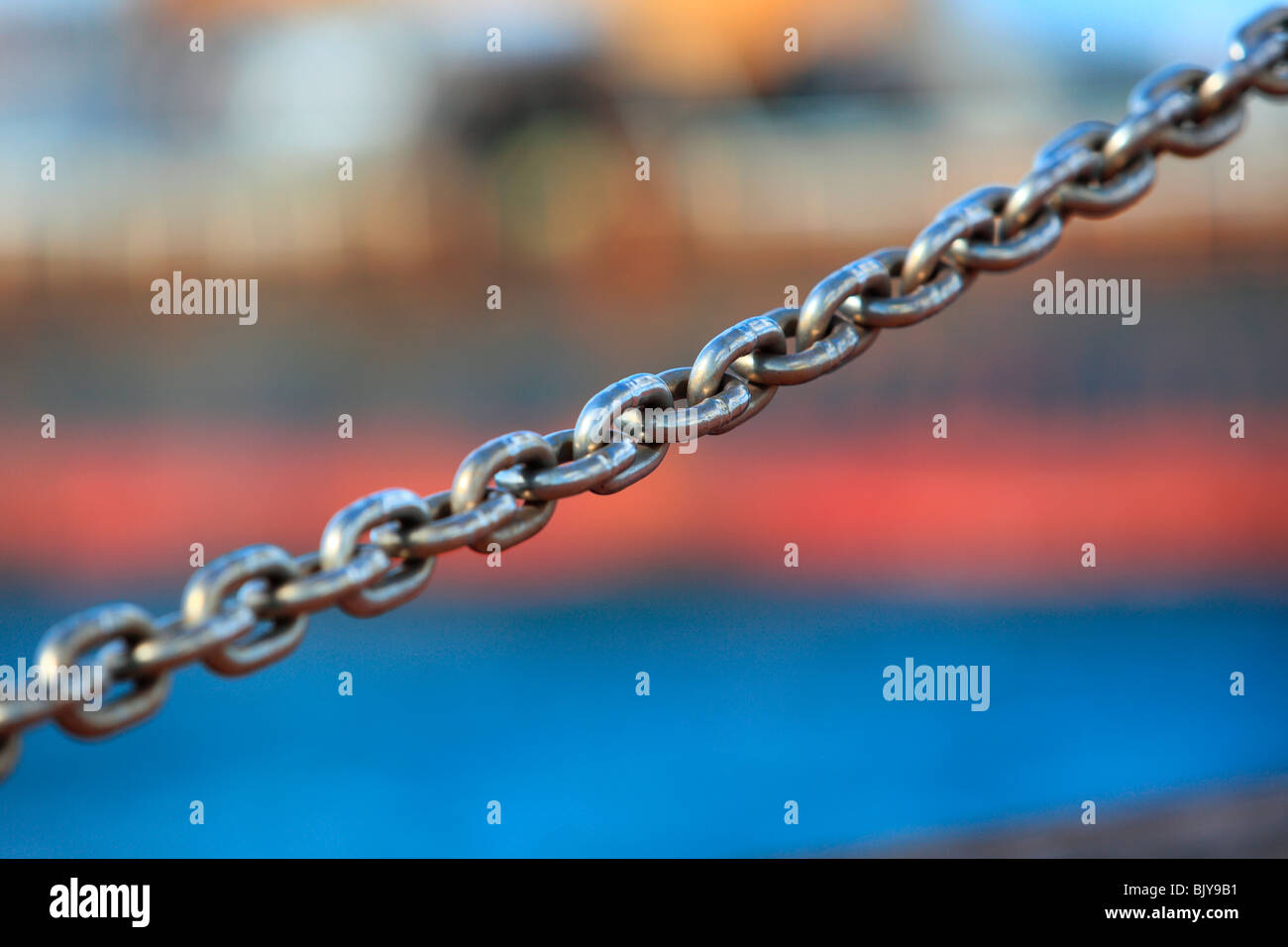 Blue steel chain hi-res stock photography and images - Alamy