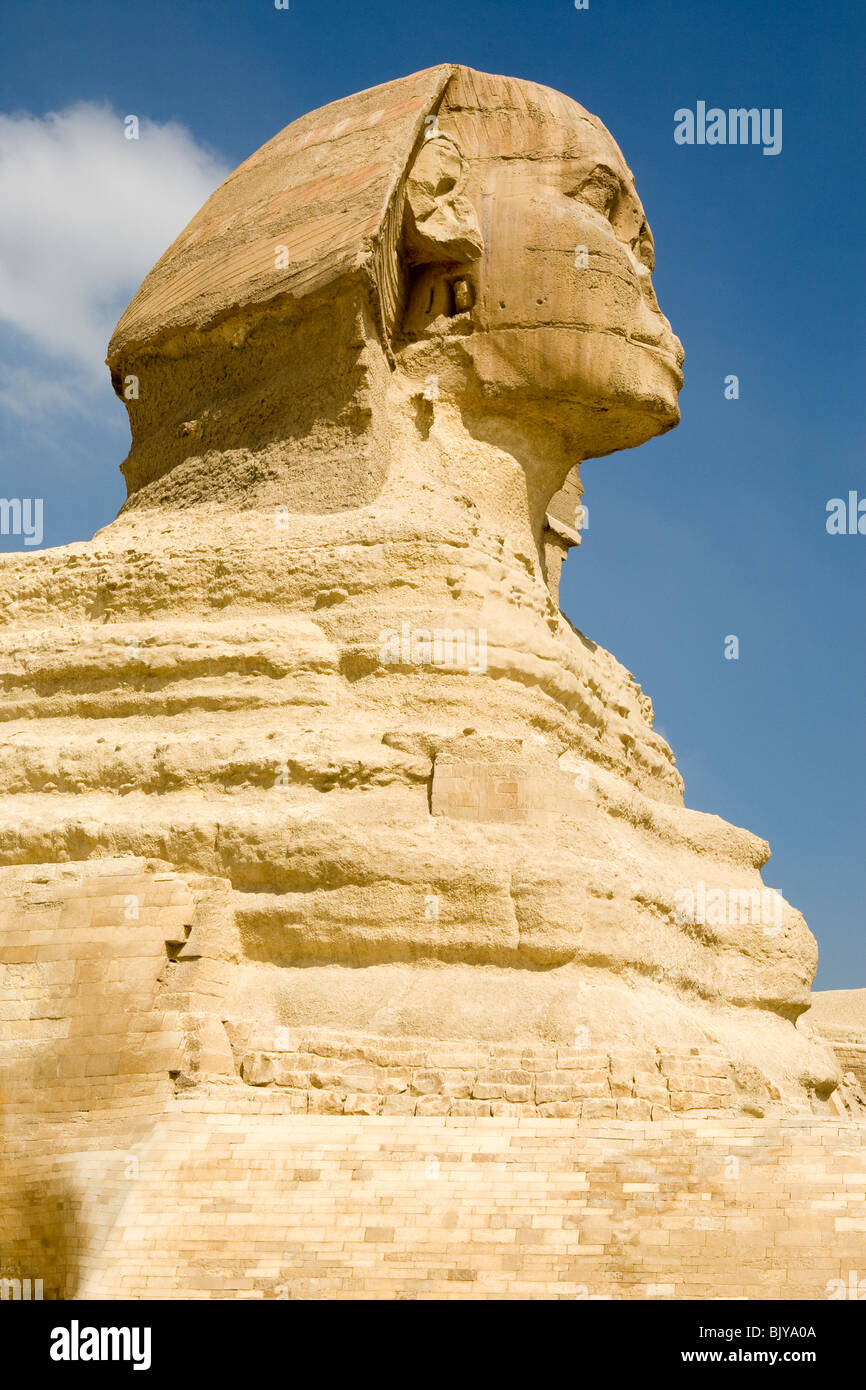 The Great Sphinx at Giza seen from the Sphinx Enclosure, Cairo, Egypt ...
