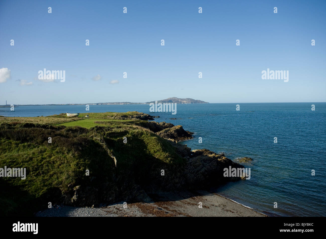 Holyhead Island from Porth Tywyn mawr and Holyhead Bay from the coastal ...