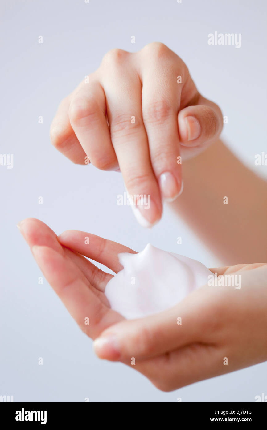 Hand and bubbles hi-res stock photography and images - Alamy