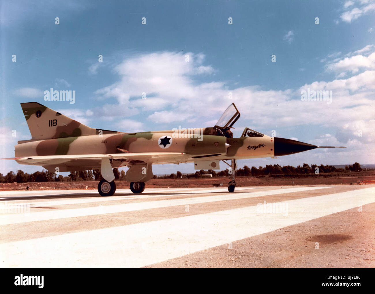 Israeli Air Force Dassault Mirage IIICJ fighter plane on the ground ...