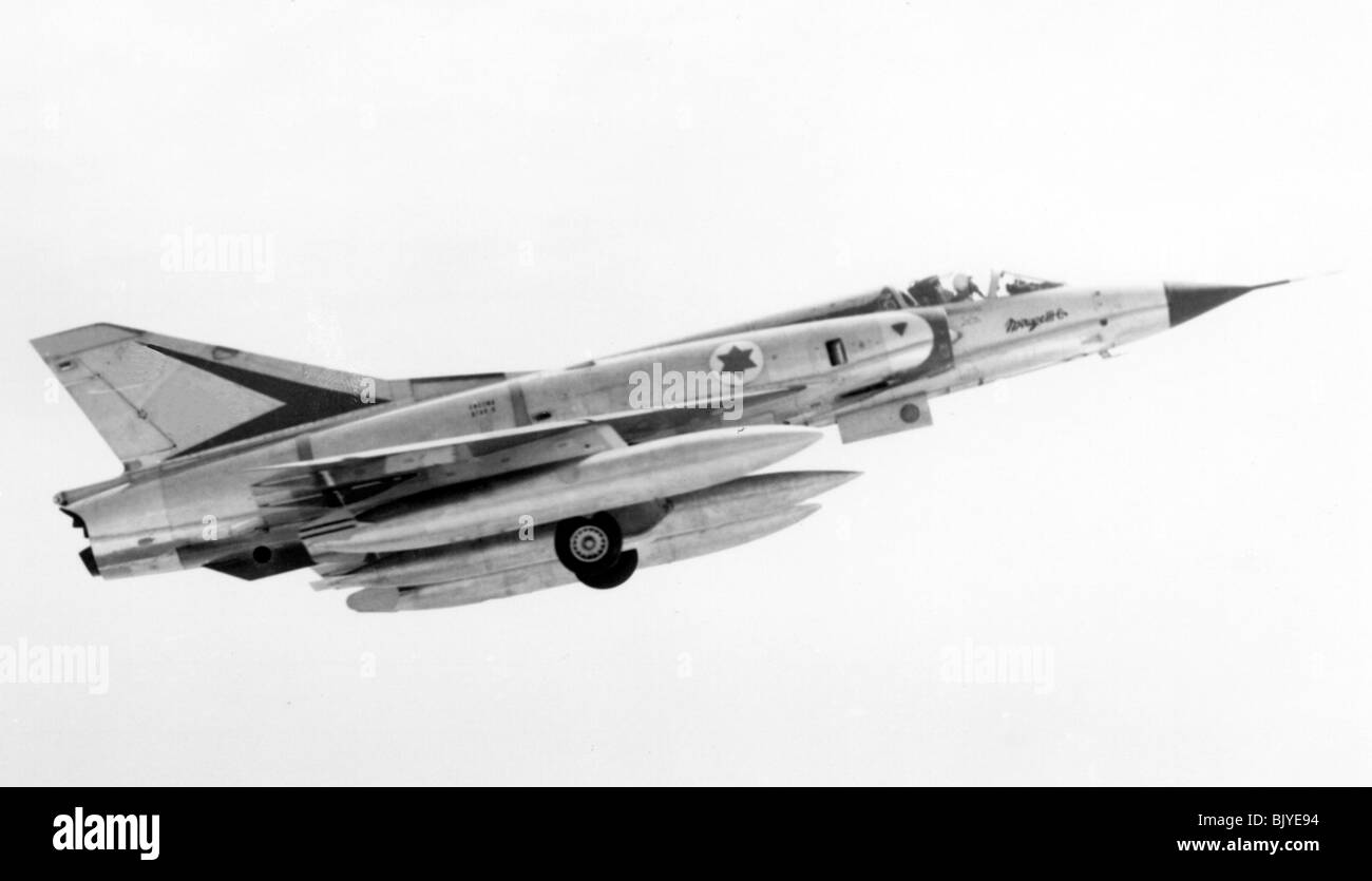 Israeli Air Force Dassault Mirage IIICJ fighter plane in flight ...