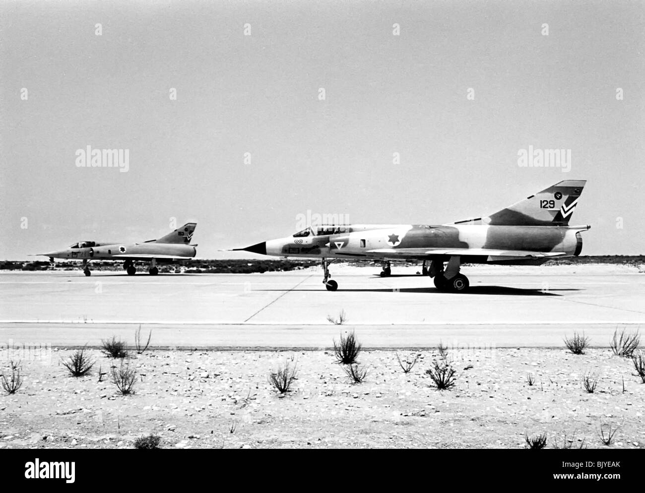 Israeli Air Force Dassault Mirage IIICJ fighter plane - Archival Black ...