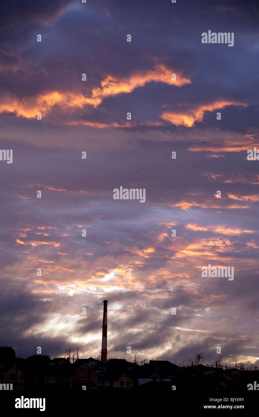 Sunset in Japan Stock Photo - Alamy