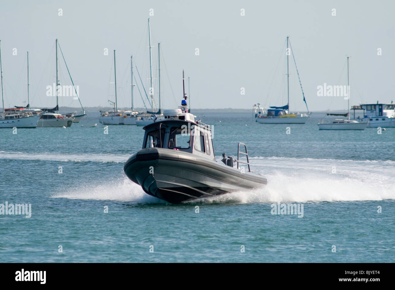 A police boat at Key West Stock Photo - Alamy