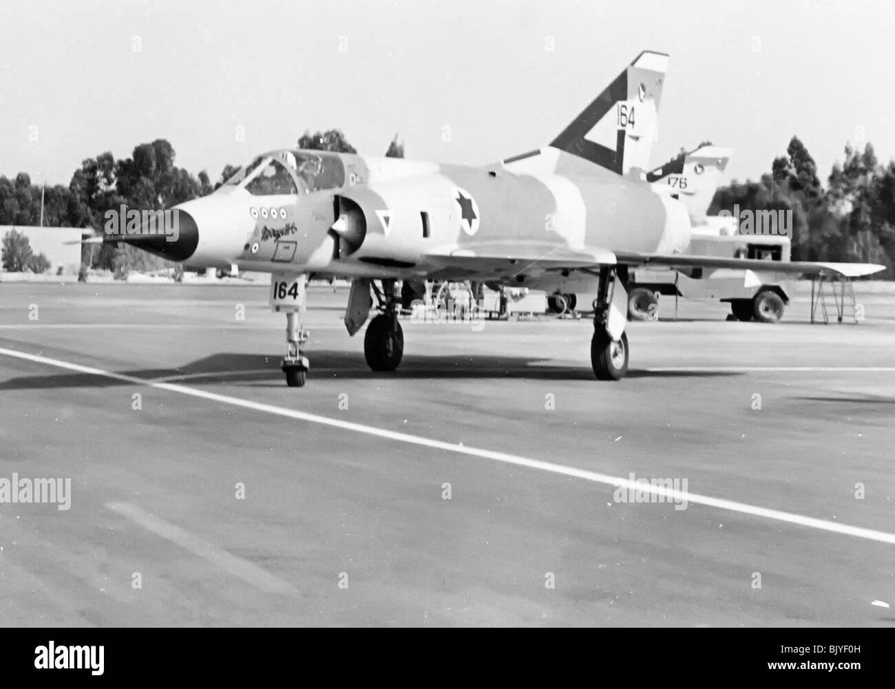 Israeli Air Force Dassault Mirage IIICJ fighter plane - Archival Black ...