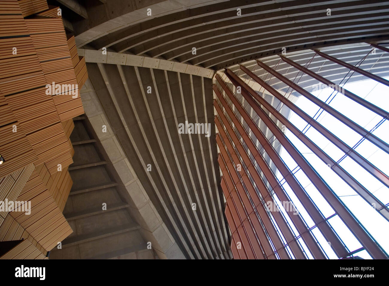 Sydney Opera House roof and facade from inside Stock Photo - Alamy
