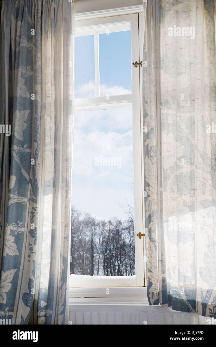 Window with curtains Stock Photo - Alamy