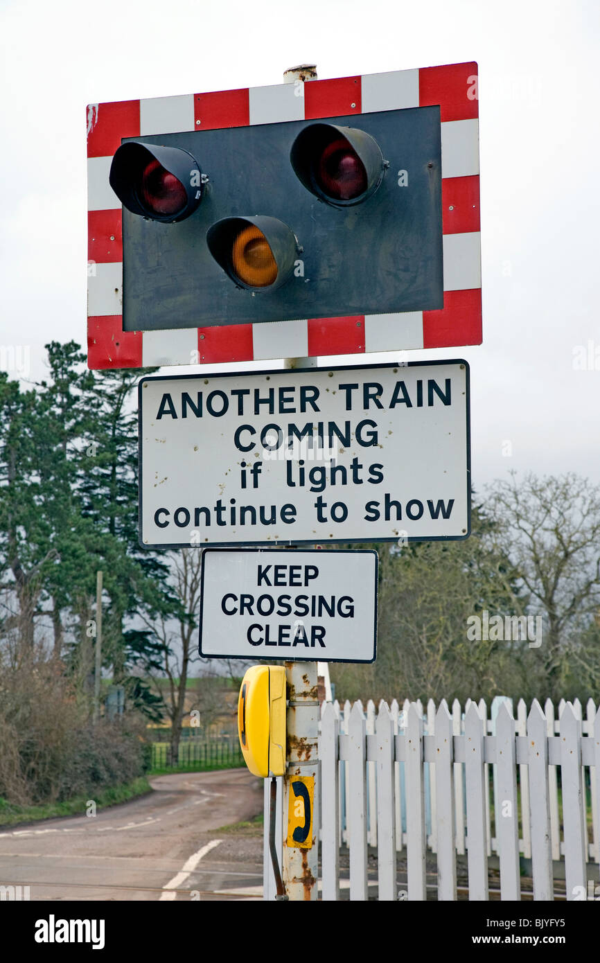 Level crossing in Somerset, England Stock Photo - Alamy