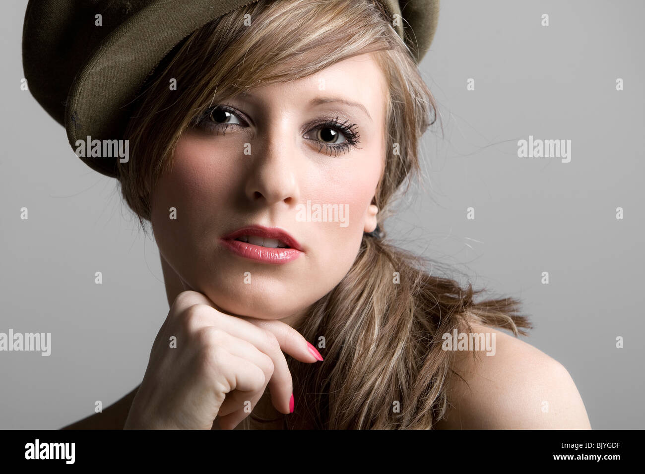 Female model long hair studio shot hi-res stock photography and images ...