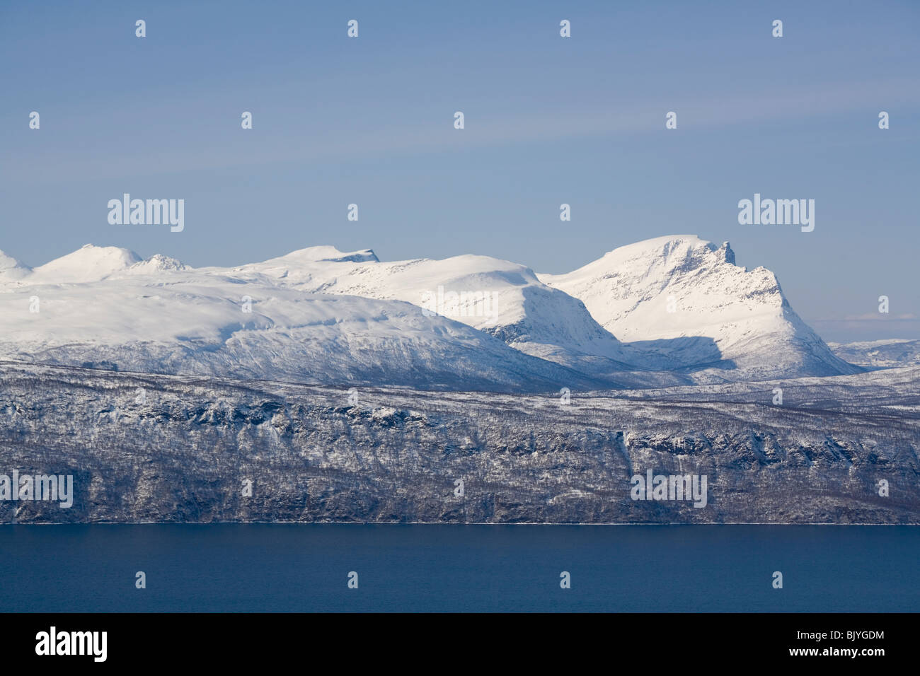 Norway Nordland Narvik Ofotfjord & Veggfjell Stock Photo - Alamy