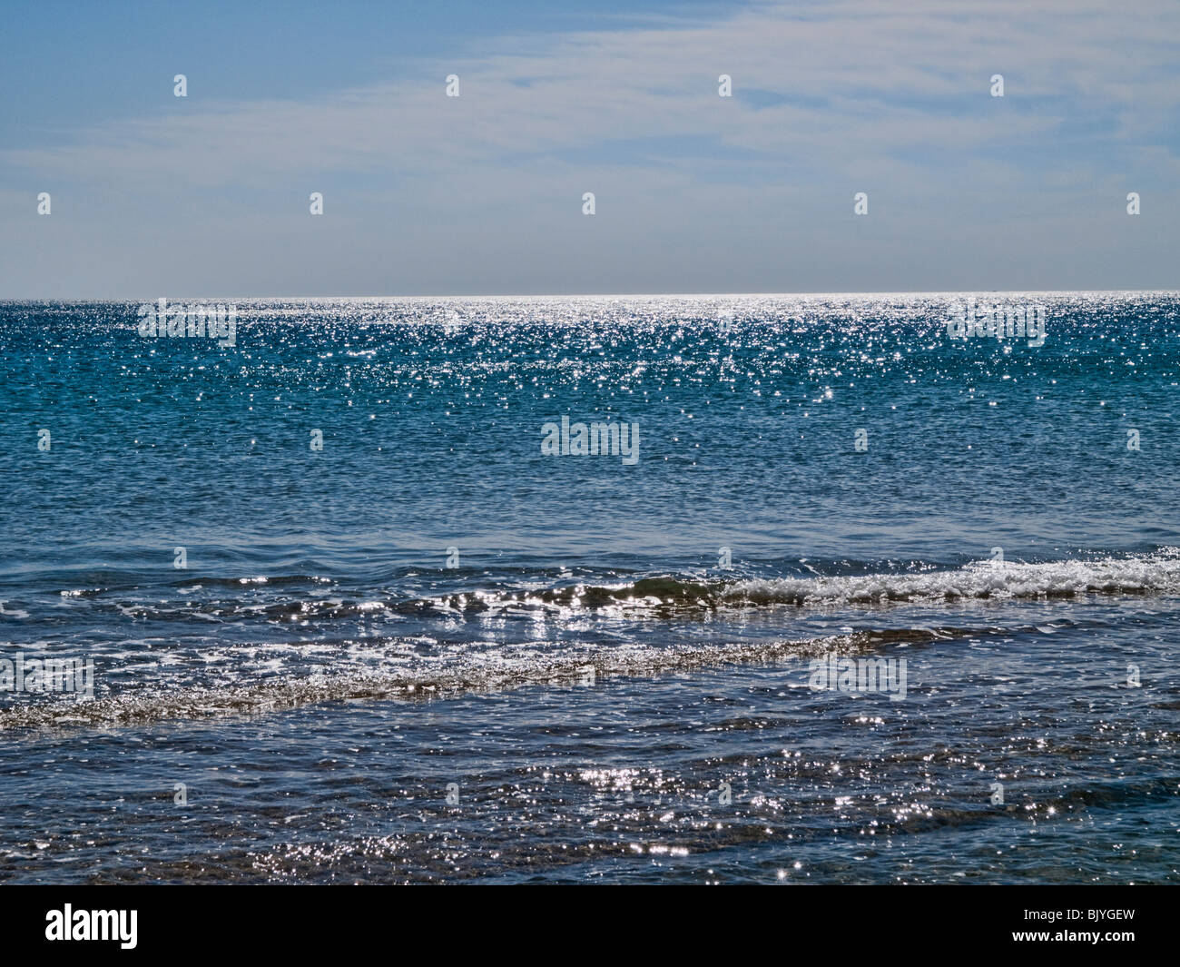 Shining blue sea hi-res stock photography and images - Alamy