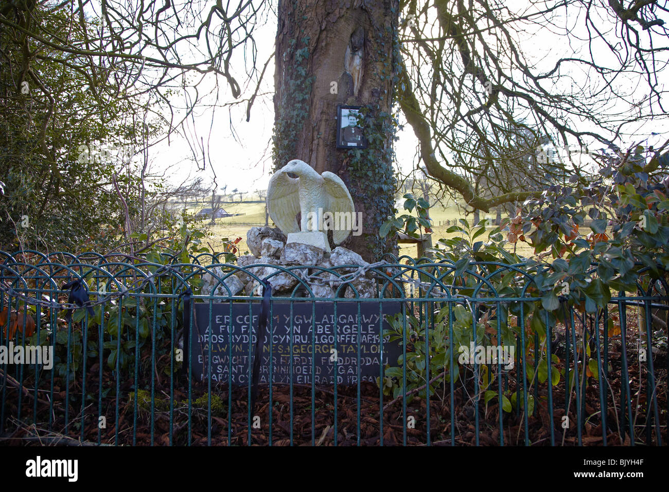 Memorial to members of the Free Wales Army (FWA), Silian nr Lampeter ...