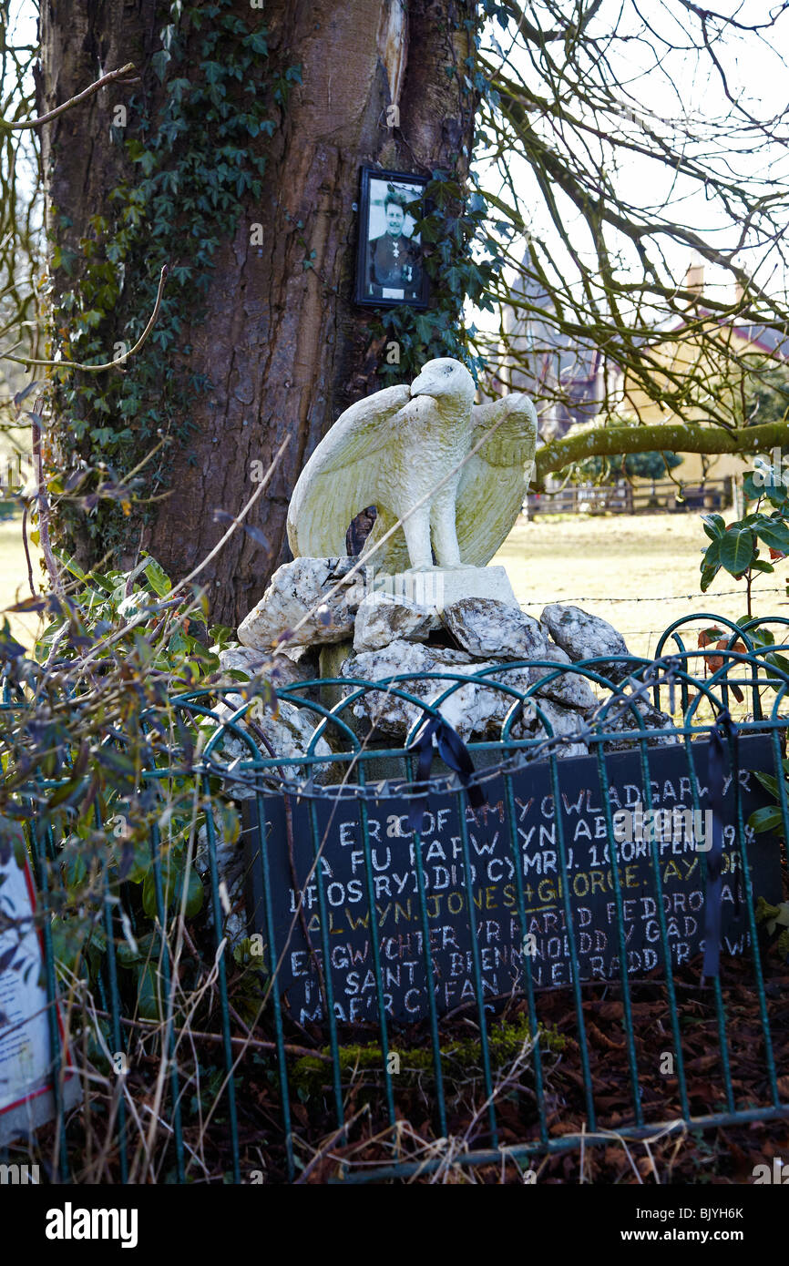 Memorial to members of the Free Wales Army (FWA), Silian nr Lampeter ...