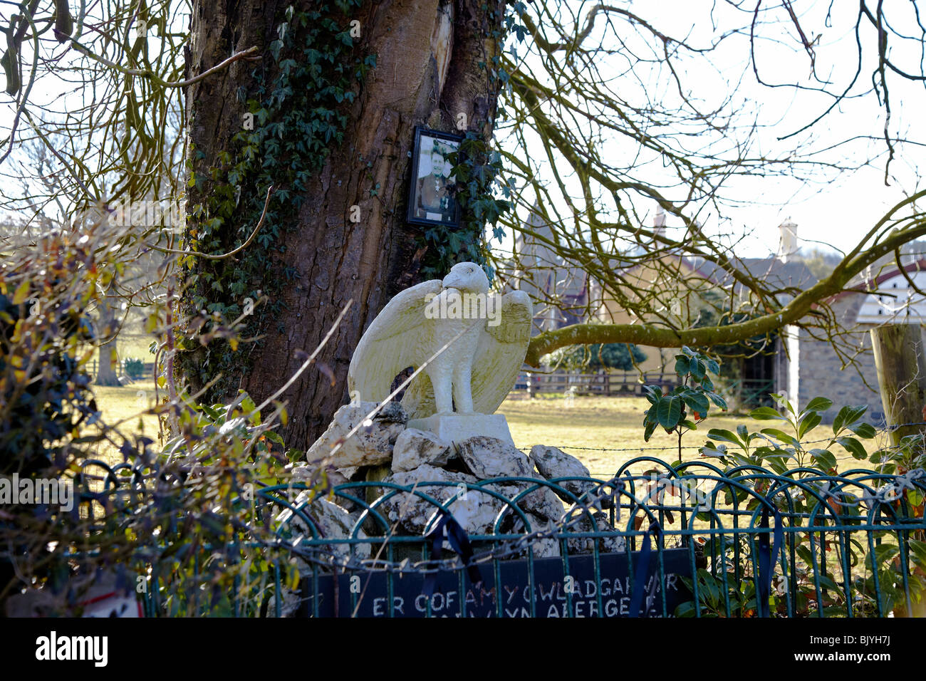Memorial to members of the Free Wales Army (FWA), Silian nr Lampeter ...