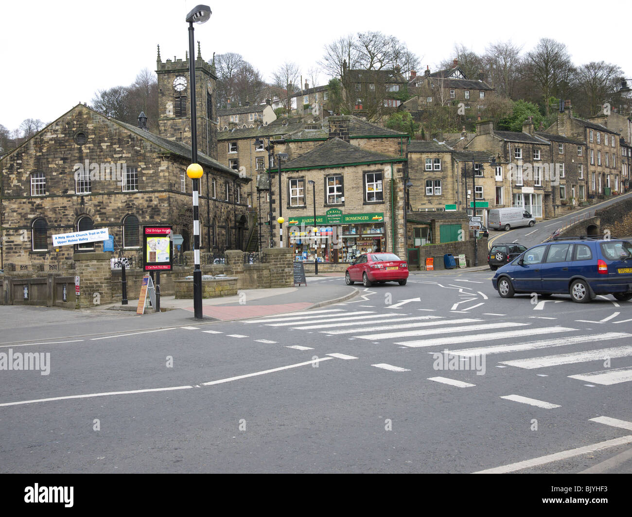 Holmfirth town centre Stock Photo - Alamy