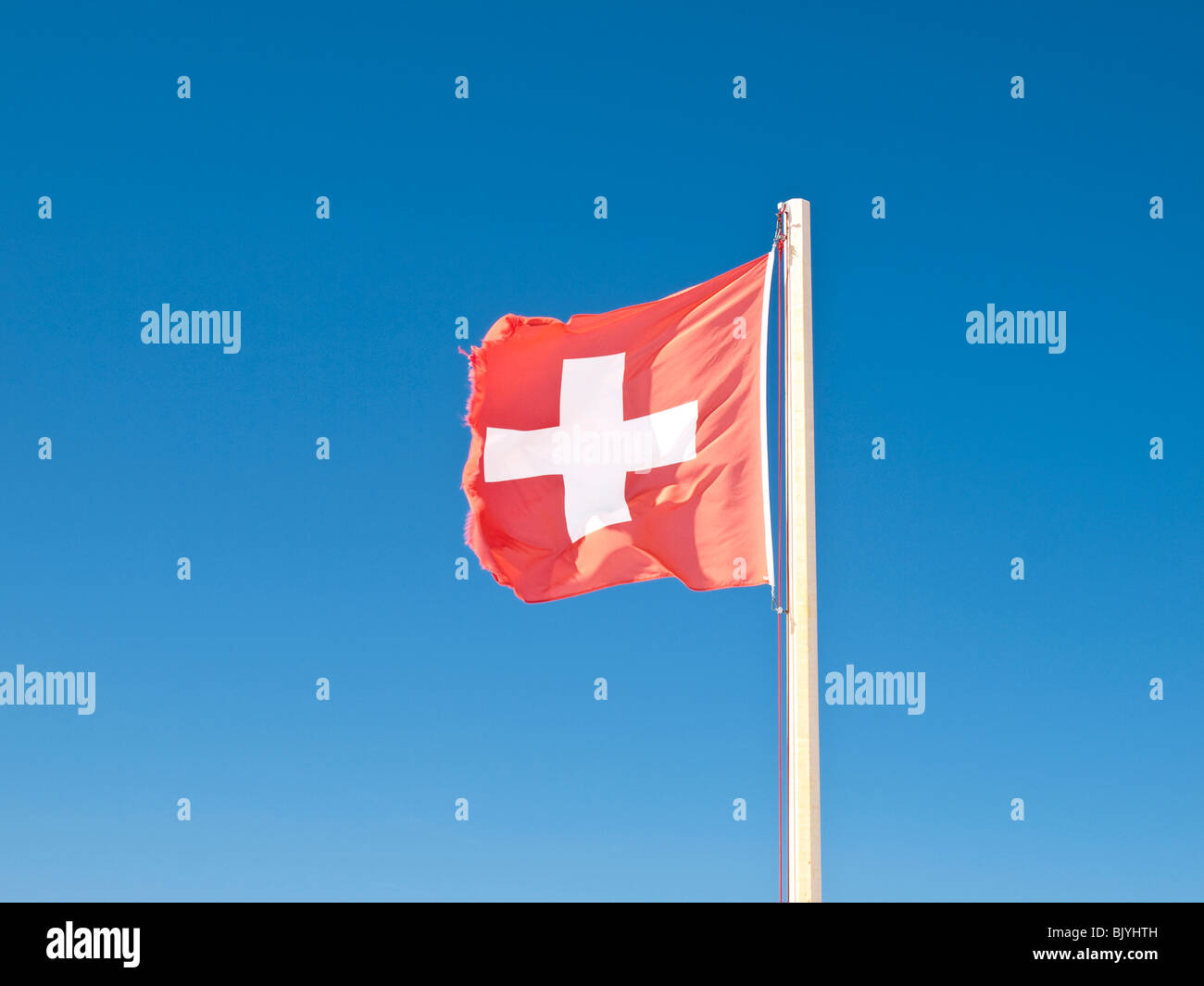 Swiss flag waving Stock Photo - Alamy