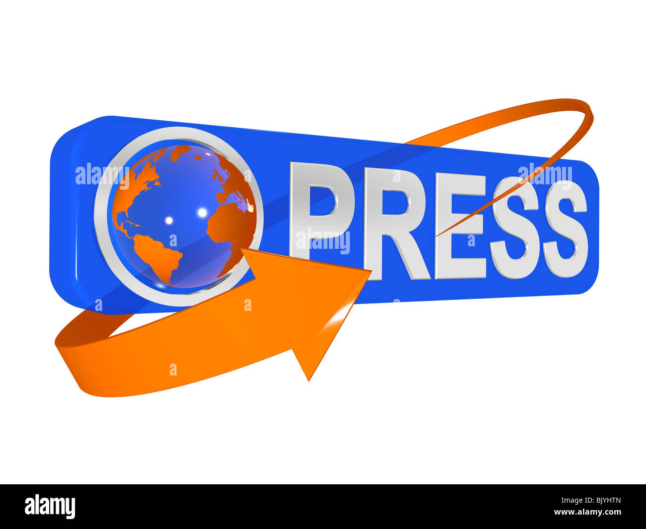 3d news media press globe Cut Out Stock Images & Pictures - Alamy