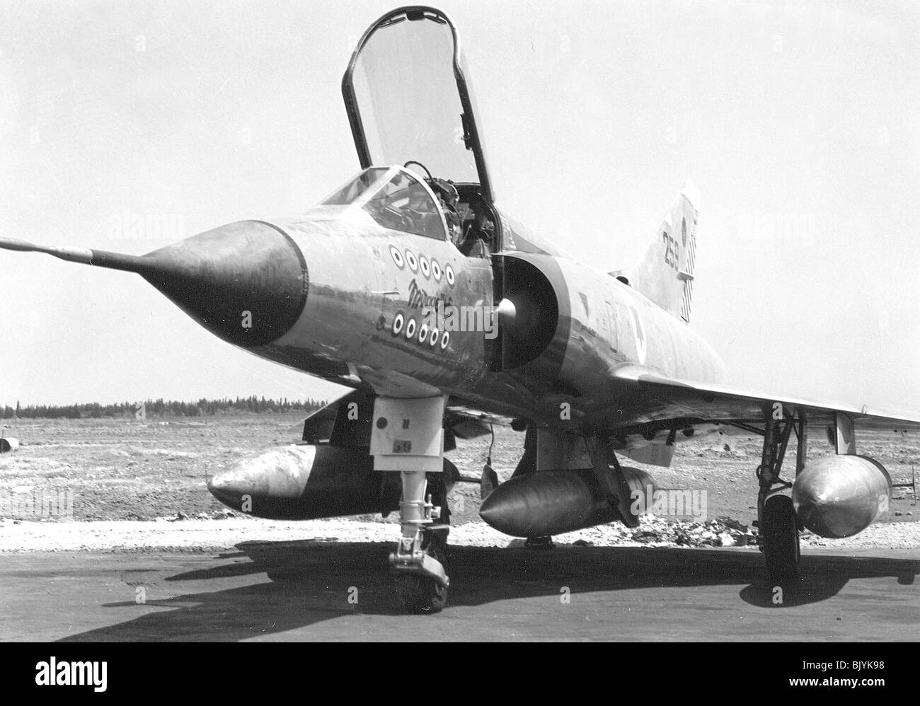 Israeli Air Force Dassault Mirage IIICJ fighter plane - Archival Black ...