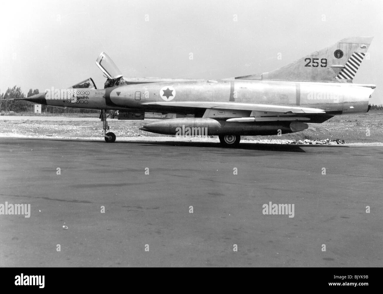 Israeli Air Force Dassault Mirage IIICJ fighter plane - Archival Black ...