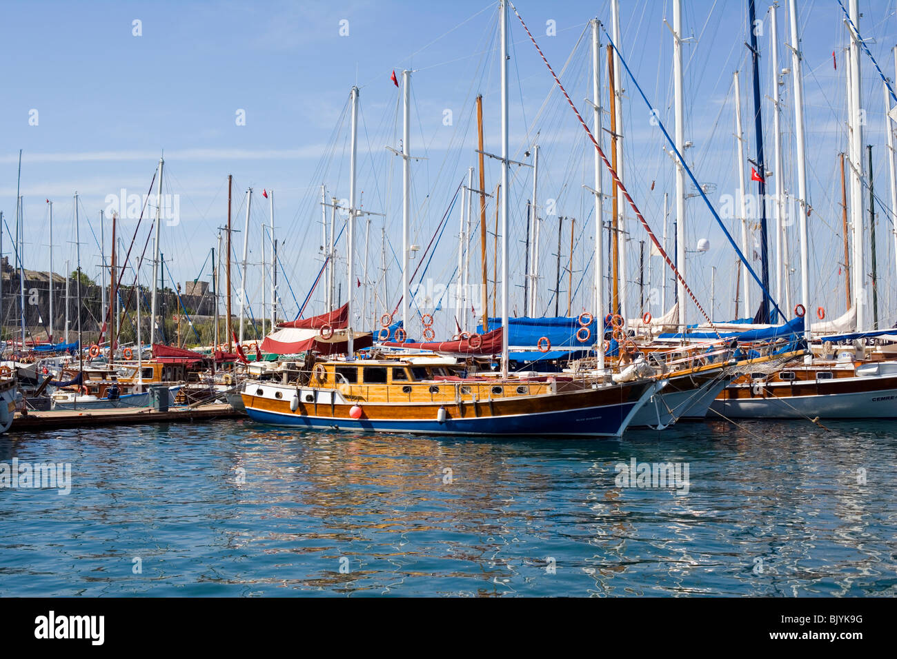 Sailing craft. Harbour scene, Bodru, Turkey, Eurasia, Asia Minor Stock Photo - Alamy