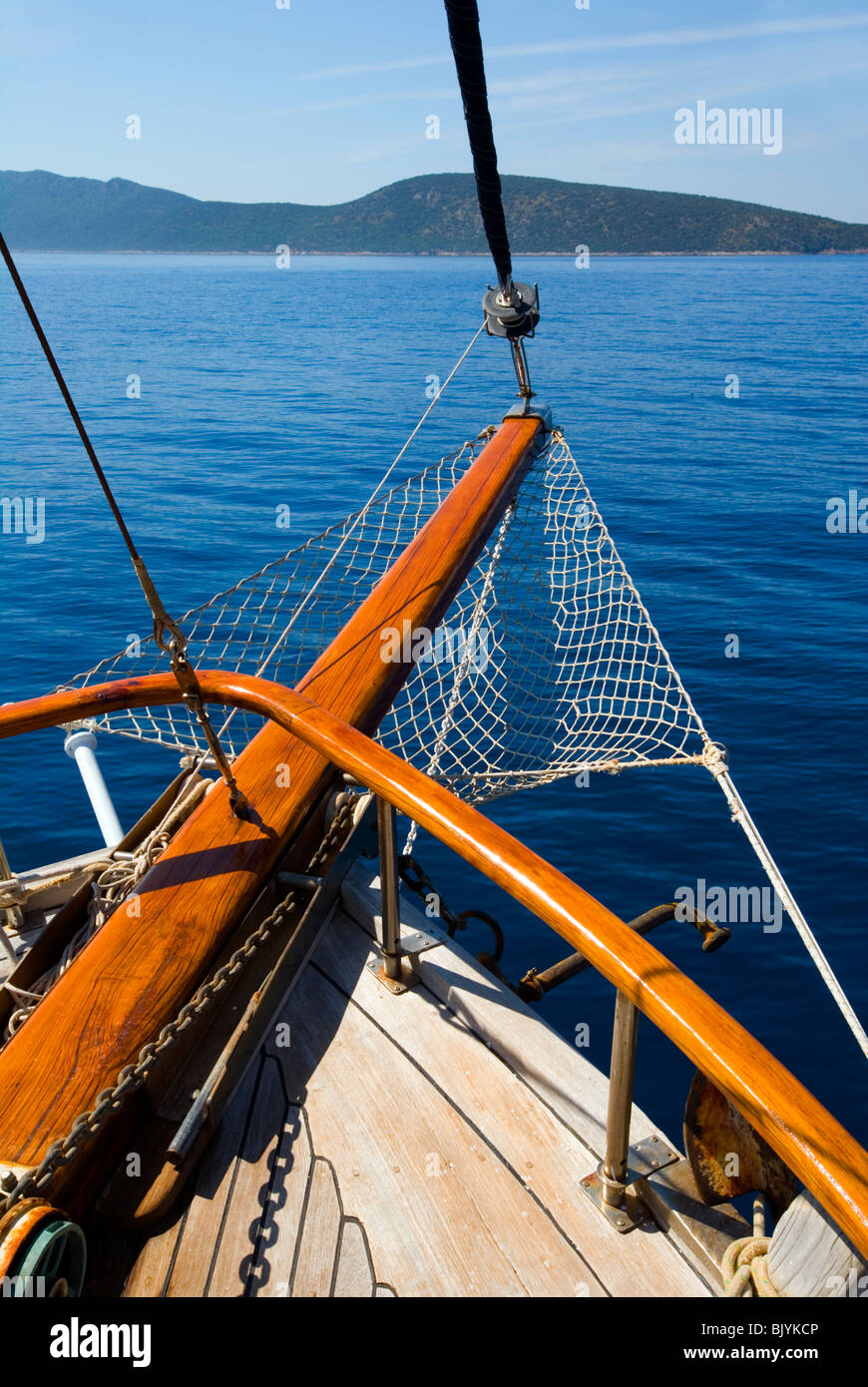 Traditional Turkish Sailing cruiser, near Bodrum, Turkey, Eurasia, Asia ...