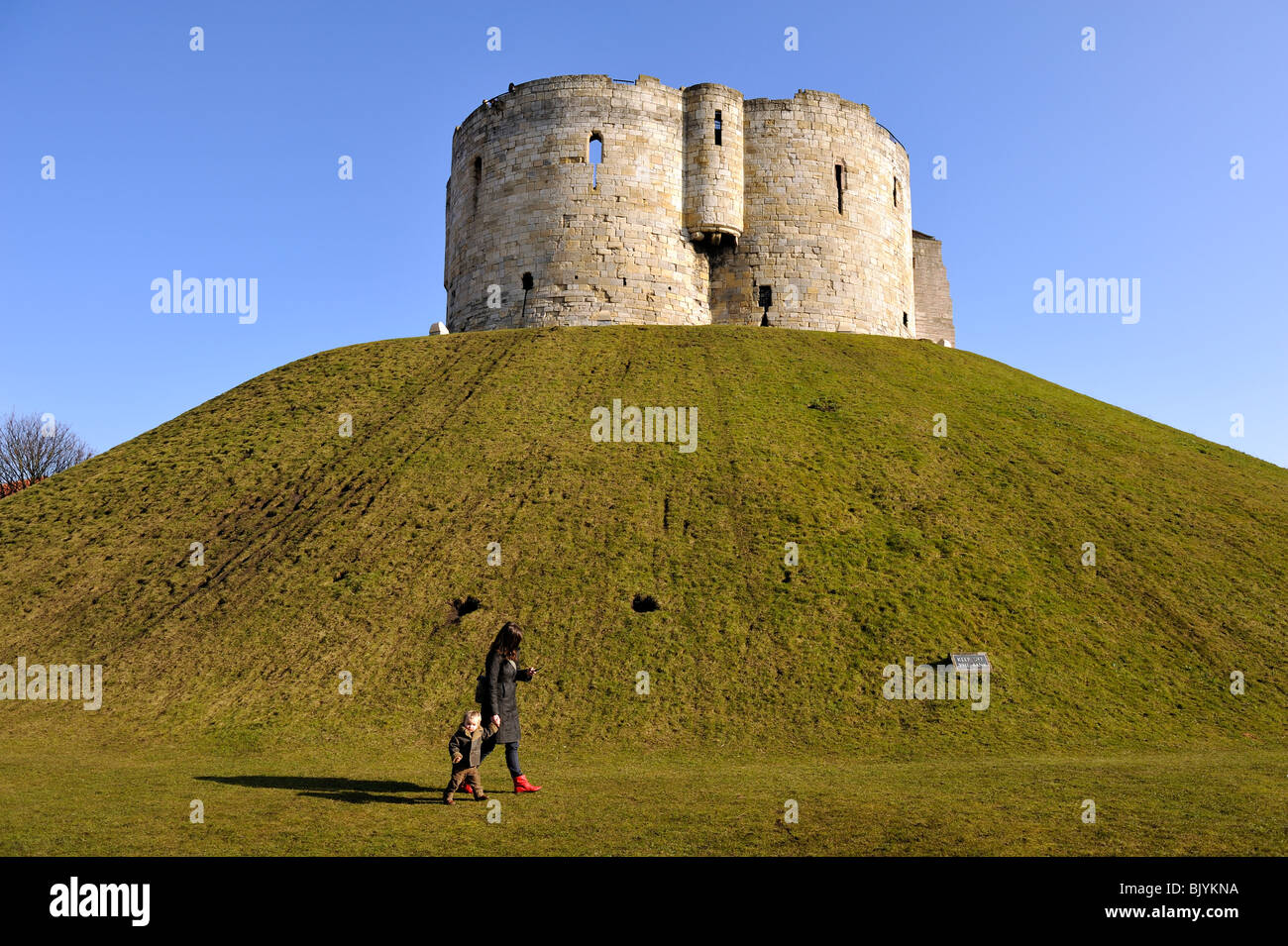 Clifford's Tower York Castle York UK Stock Photo - Alamy