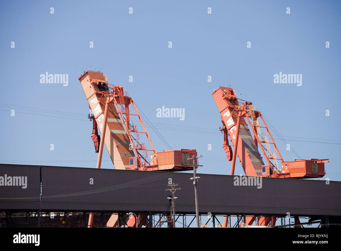 Coal loading machinery at Port Waratah in Newcastle which is the worlds ...