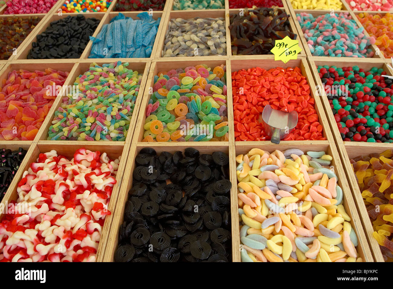 Sweet stall traditional candy Stock Photo - Alamy