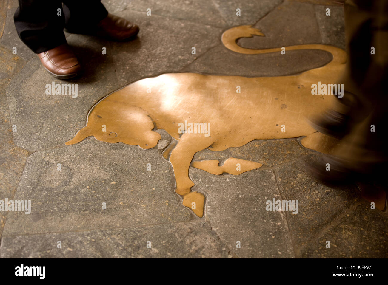 Italy, Turin, coat of arms depicting a bull, a symbol of the city ...