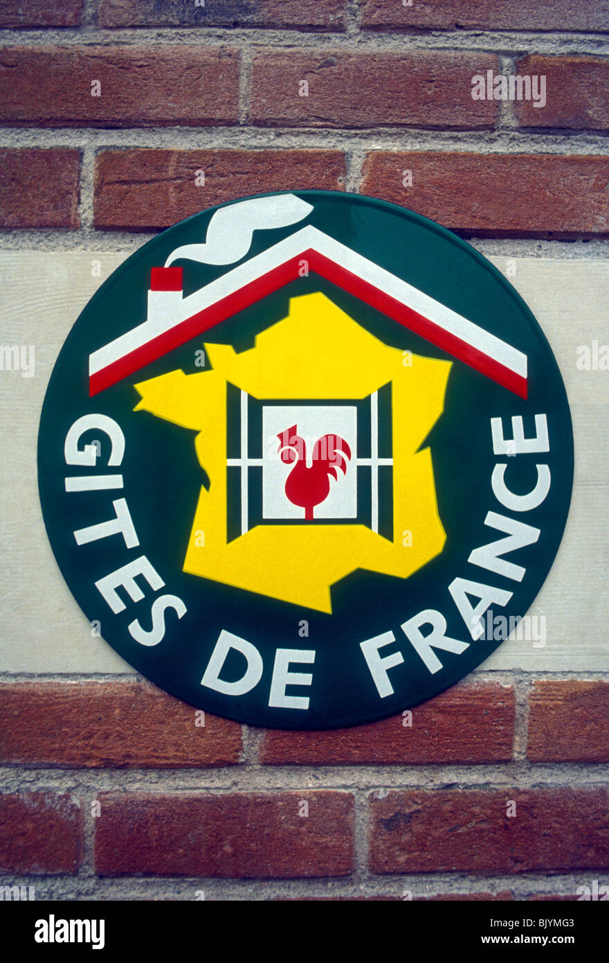 Sign logo for Gites de France in the town of Cheverny Centre Region ...