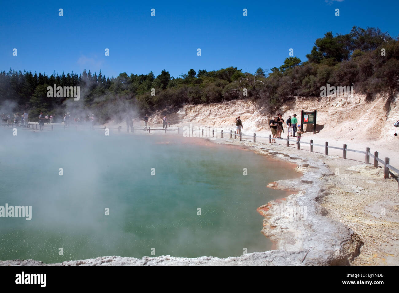Geothermal lake New Zealand Stock Photo - Alamy