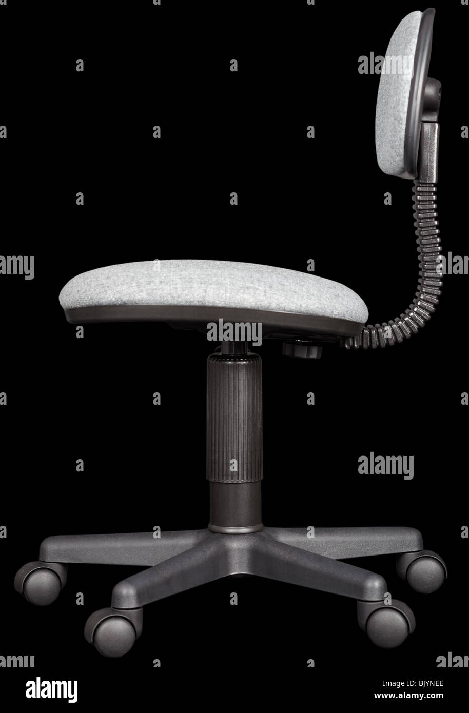 Normal plastic office chair isolated on black background Stock Photo ...