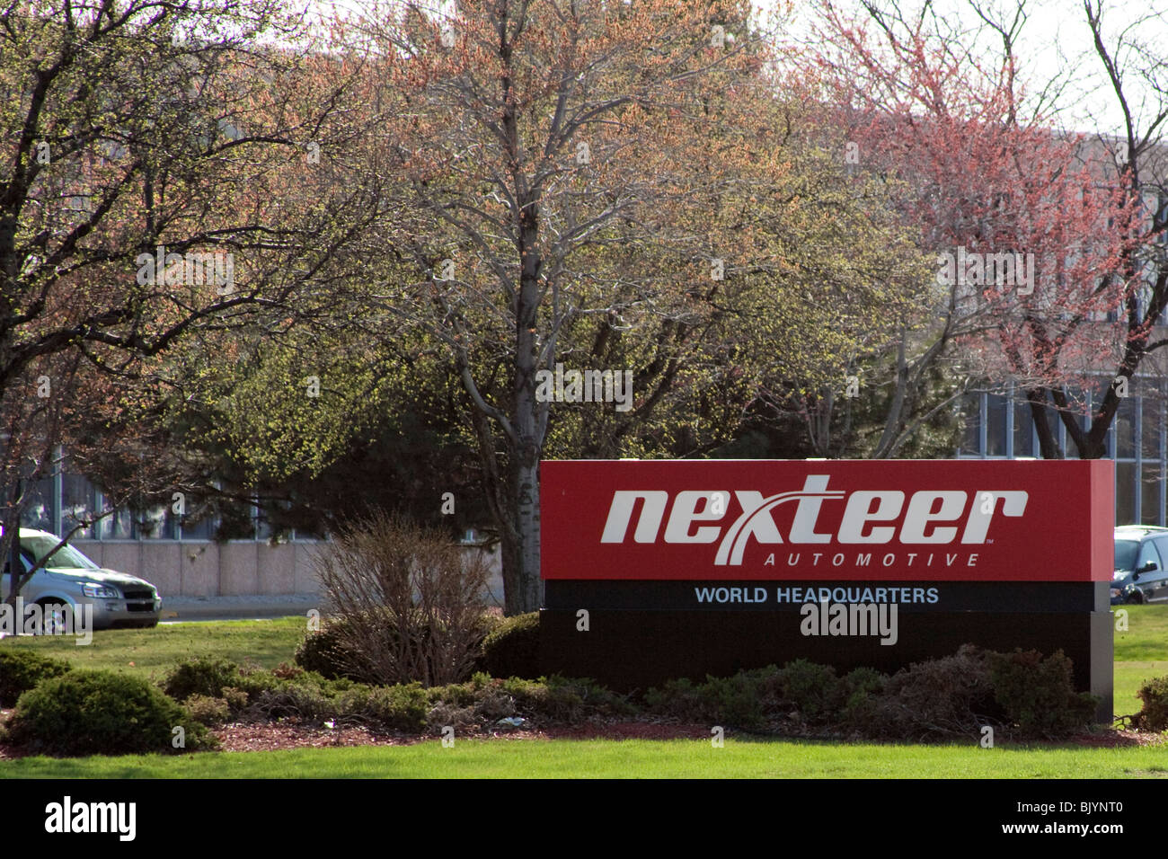 The sign in front Nexteer Automotive's World Headquarters. Nexteer makes Steering and Drive Line ...