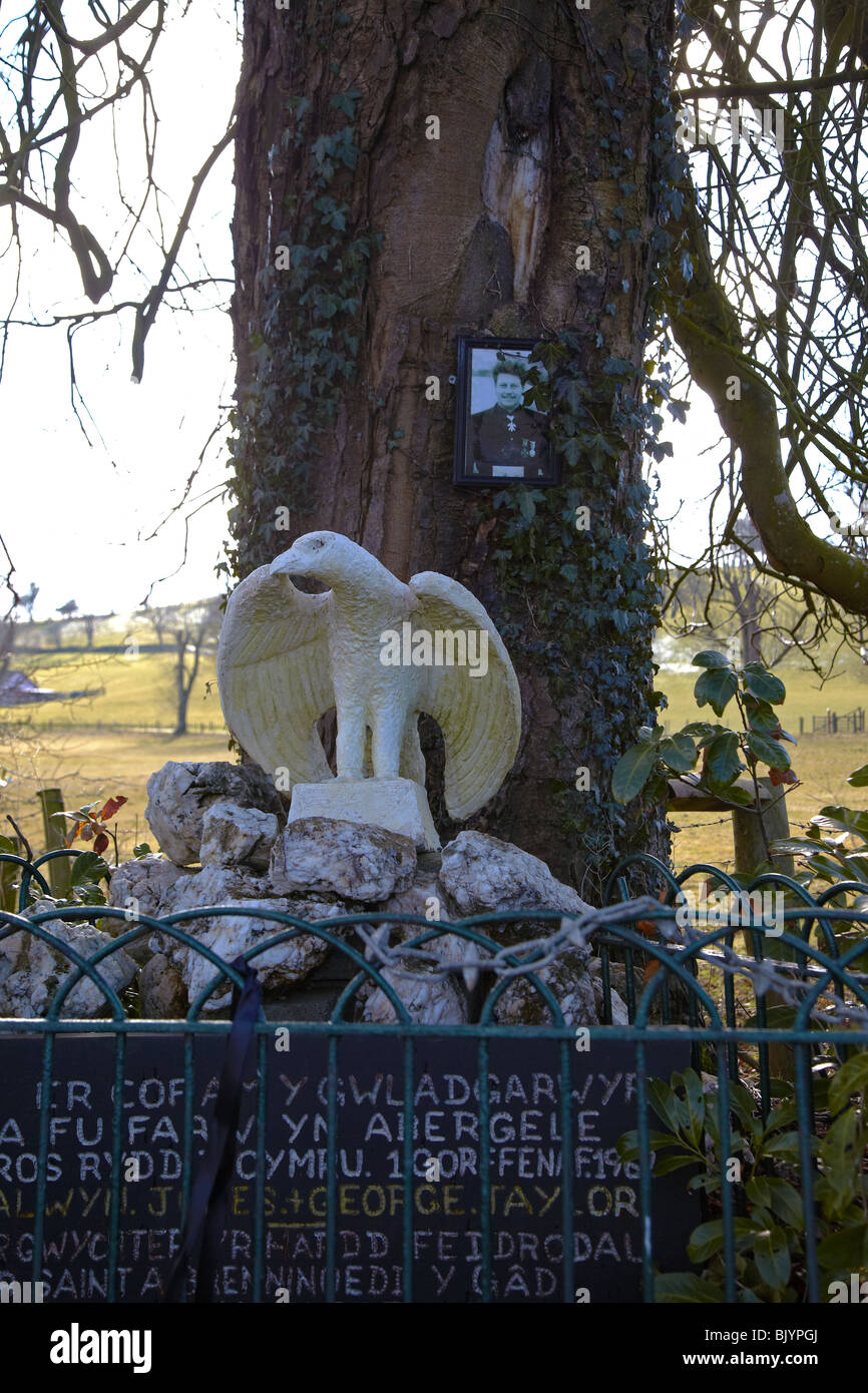 Memorial to members of the Free Wales Army (FWA), Silian nr Lampeter ...