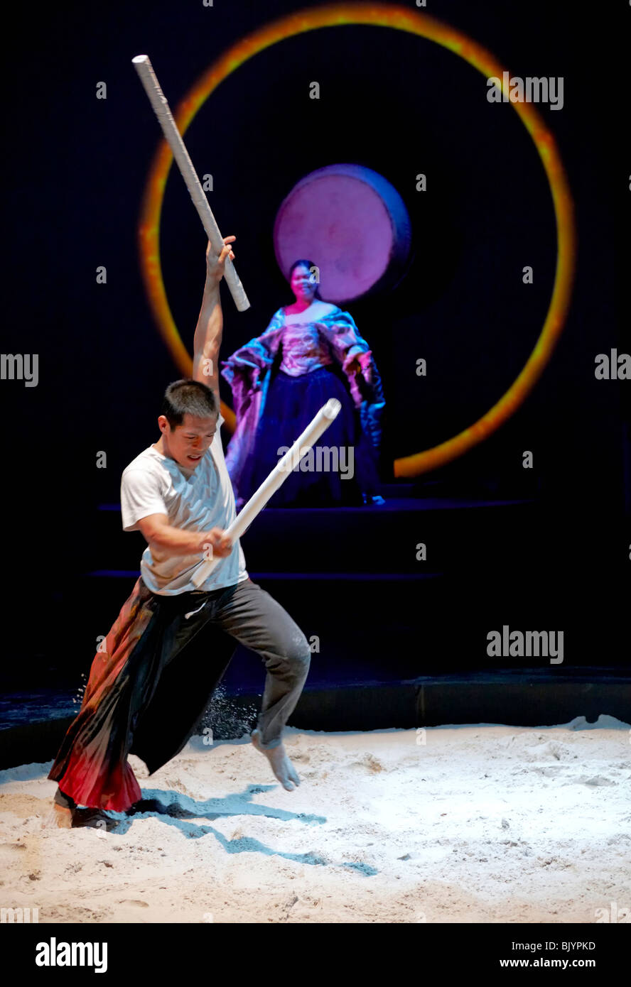 Actors on stage in an Asian theatre production. Thailand S. E. Asia ...