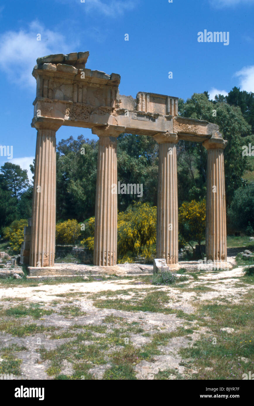Greek Propylaea, Cyrene, Libya Stock Photo - Alamy