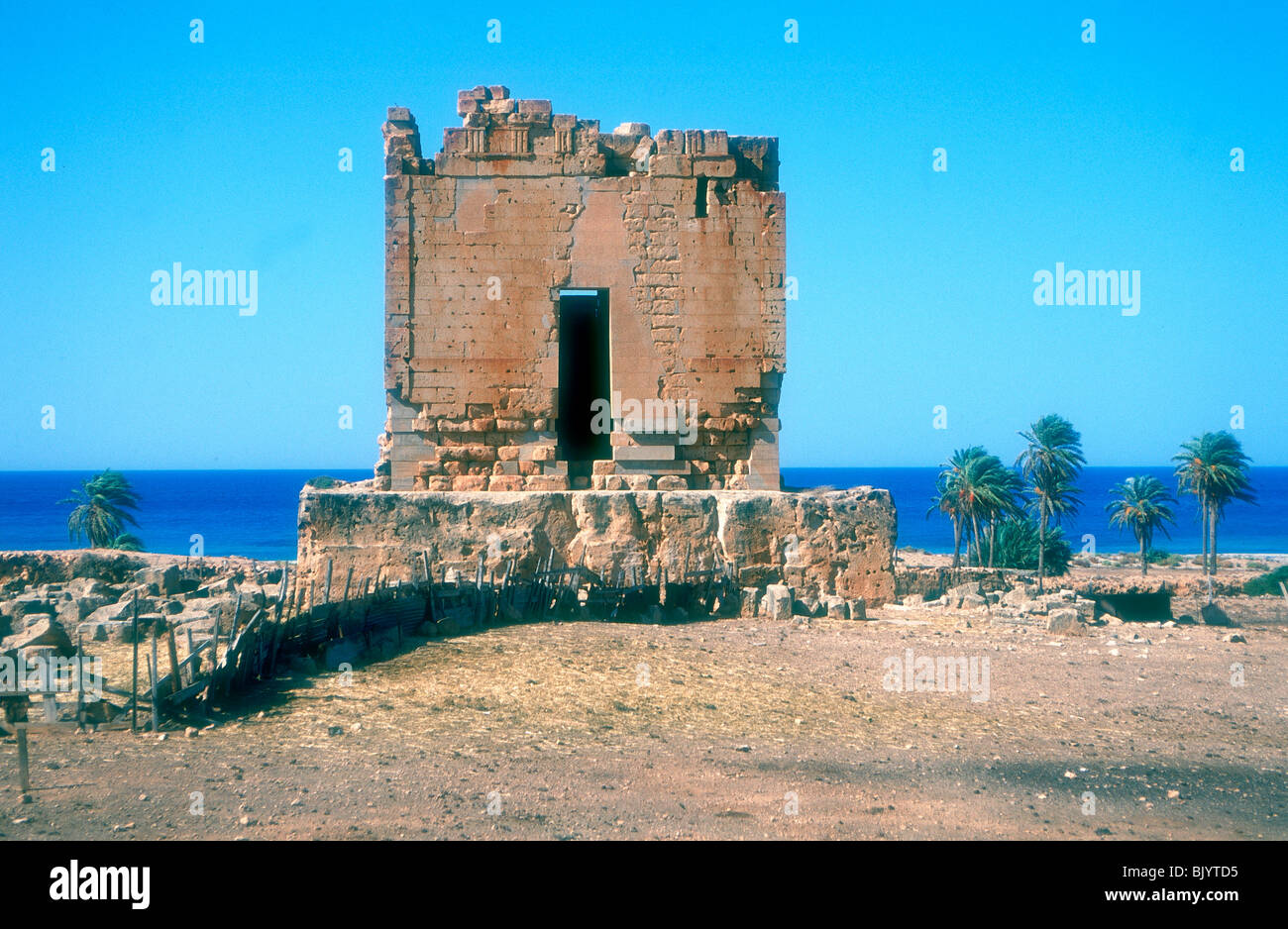 Hellenistic Mausoleum, Tolmeita, Libya Stock Photo - Alamy