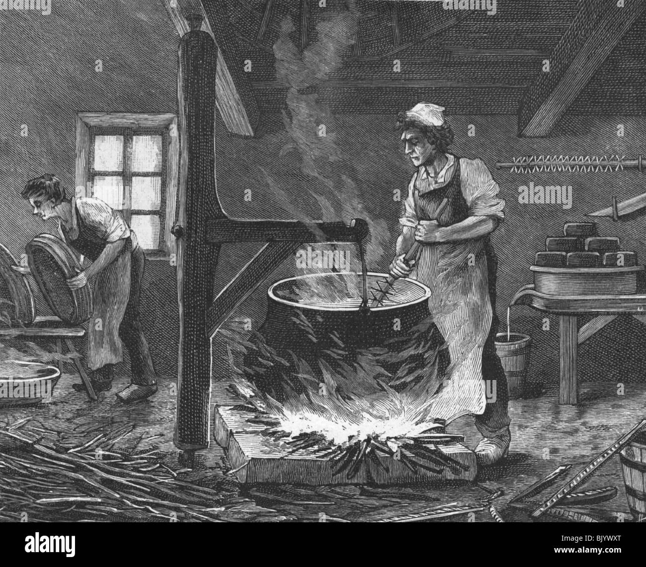 Food processing 19th century hi-res stock photography and images - Alamy