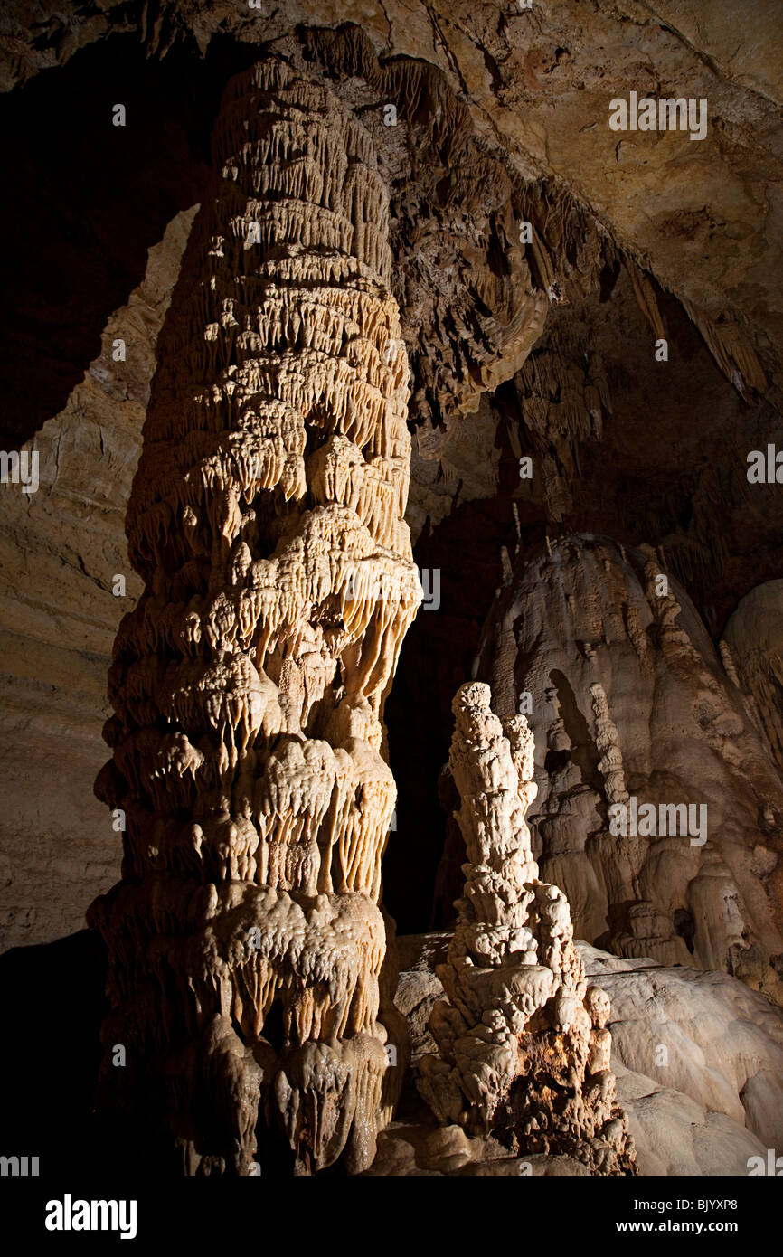 Stalagmites in Natural Bridge Caverns Texas USA Stock Photo - Alamy