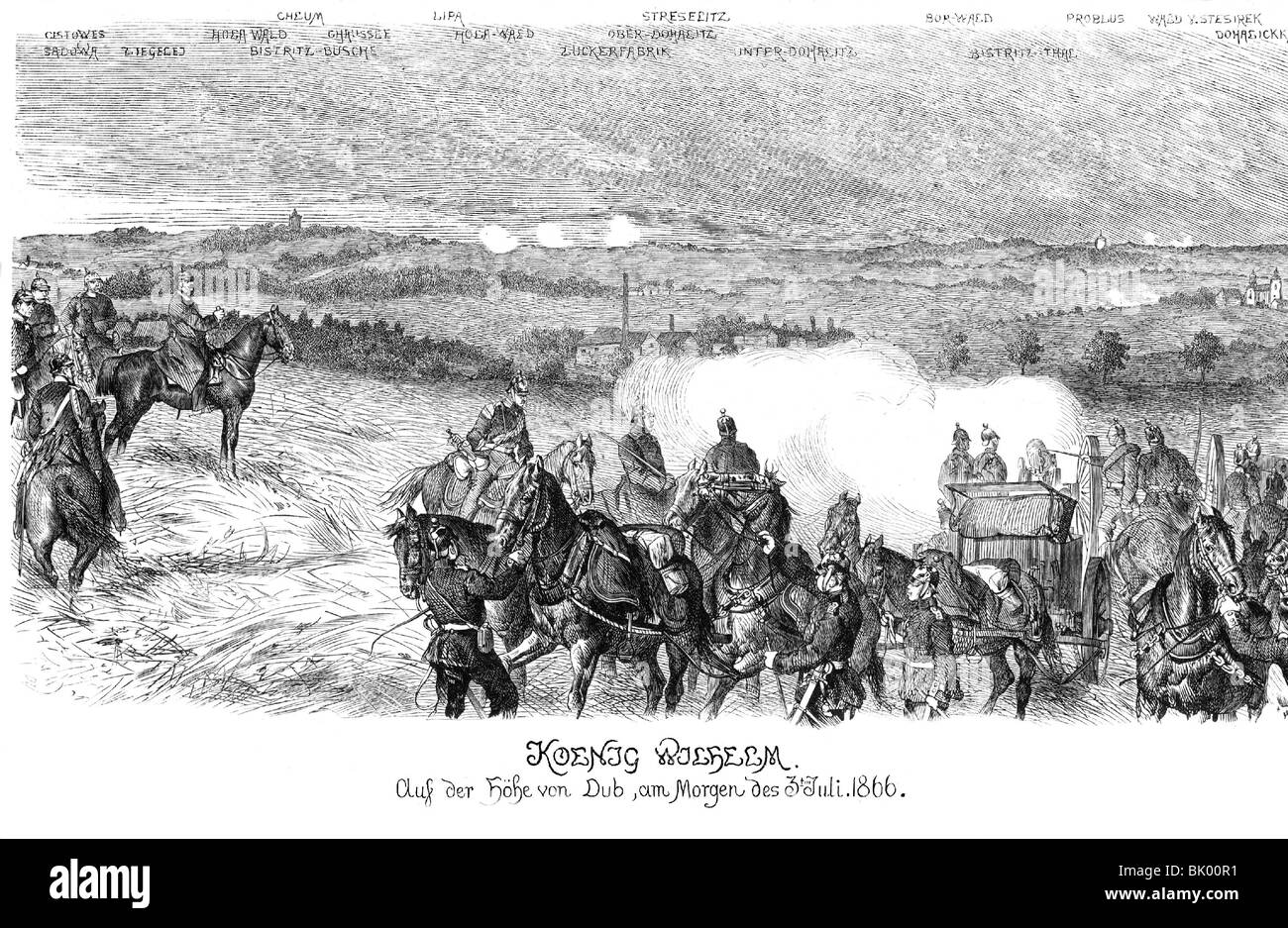 events, Austro-Prussian War 1866, Battle of Königgrätz, 3.7.1866, King ...