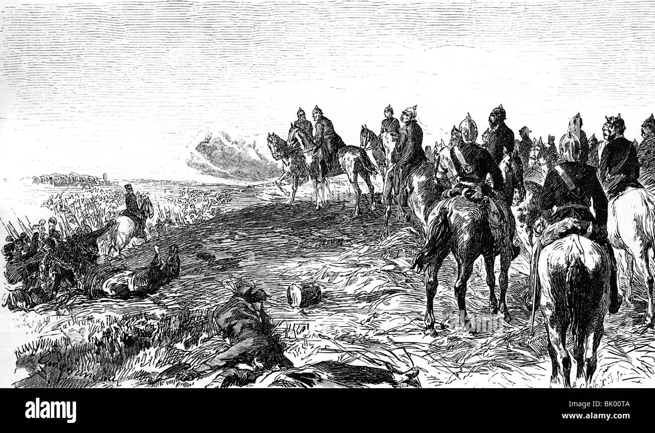 events, Austro-Prussian War 1866, Battle of Koeniggraetz, 3.7.1866 ...