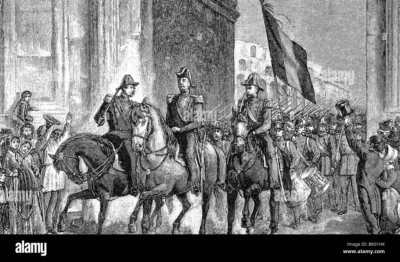 revolution 1849 - 1849, Italy, Rome, entry of French troops under ...