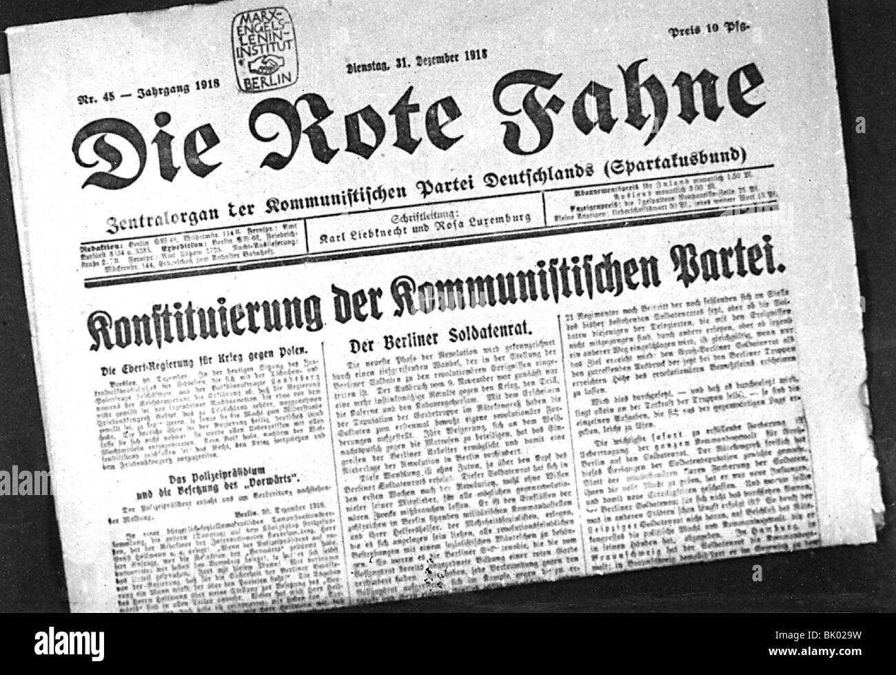 Kpd newspaper Black and White Stock Photos & Images - Alamy