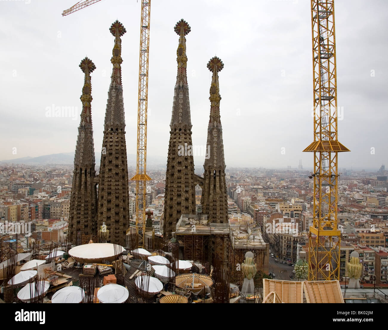 Sagrada Familia Spires - Barcelona Stock Photo - Alamy