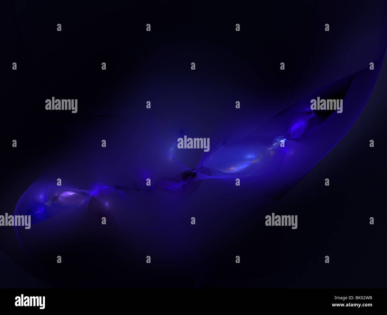 abstract blue luminescence fractal image on aliens theme Stock Photo ...